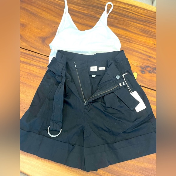 a new day | Shorts | Extra High Waisted Black Paper Bag Shorts | Poshmark